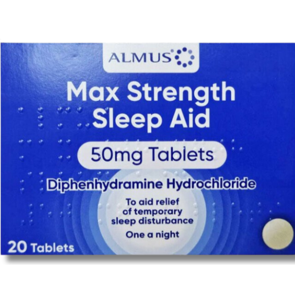 Almus Max Strength Sleep Aid - 20 tablets | Pharmacy Prime