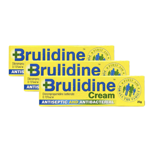 Brulidine Antiseptic & Antibacterial Cream - 25g - x 3 Pack - Heals Cu ...