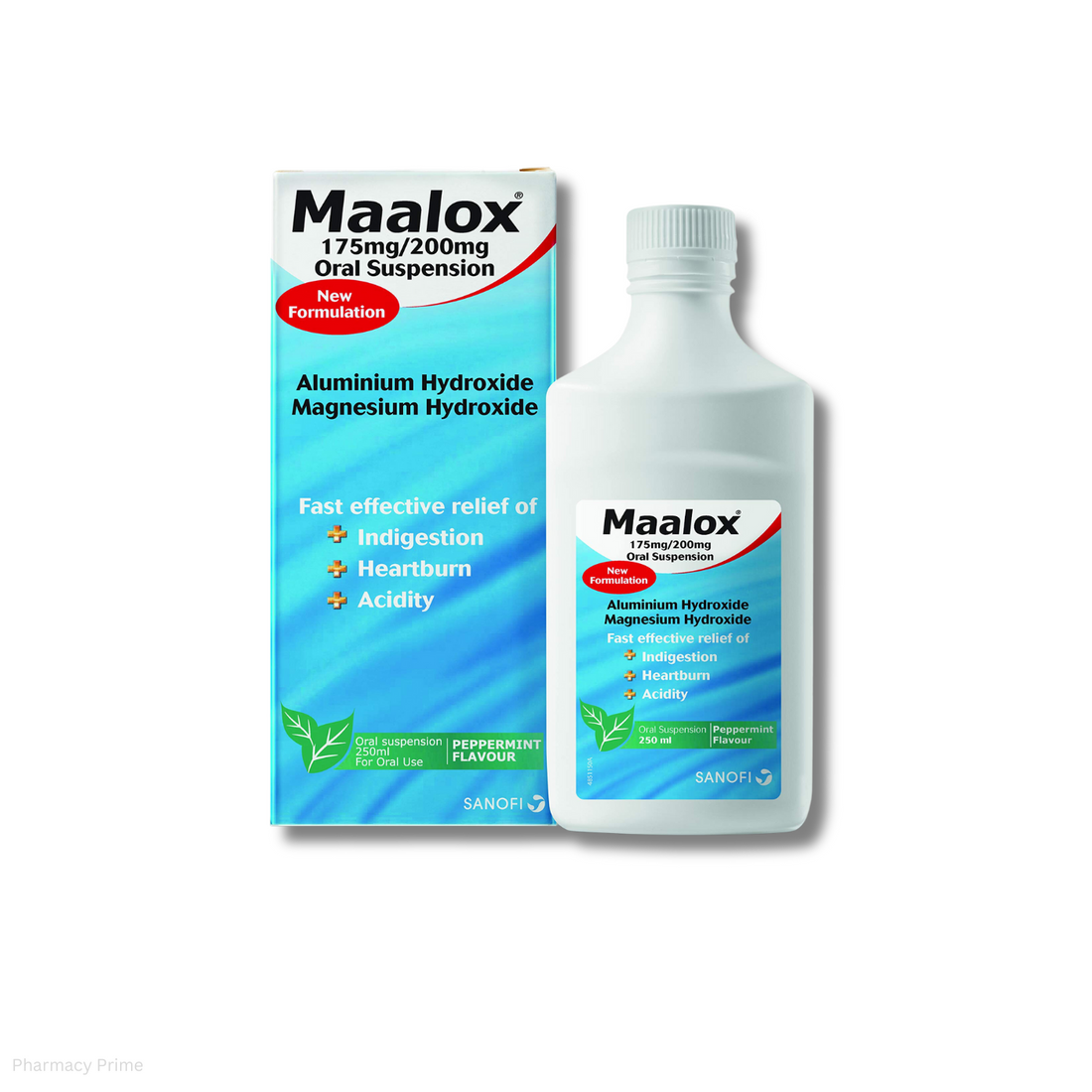 Maalox 175mg/200mg Oral Suspension 250ml | Pharmacy Prime