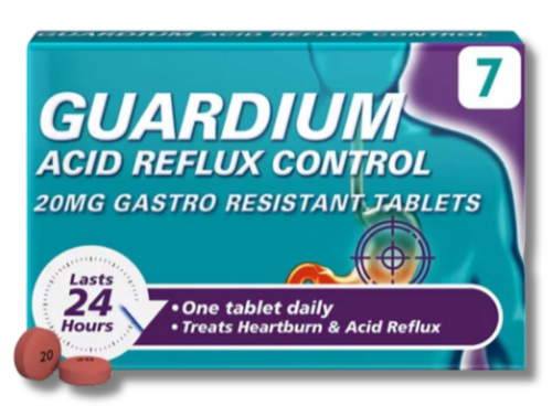 Guardium 20mg Acid Reflux Control – 7 Tablets | Pharmacy Prime