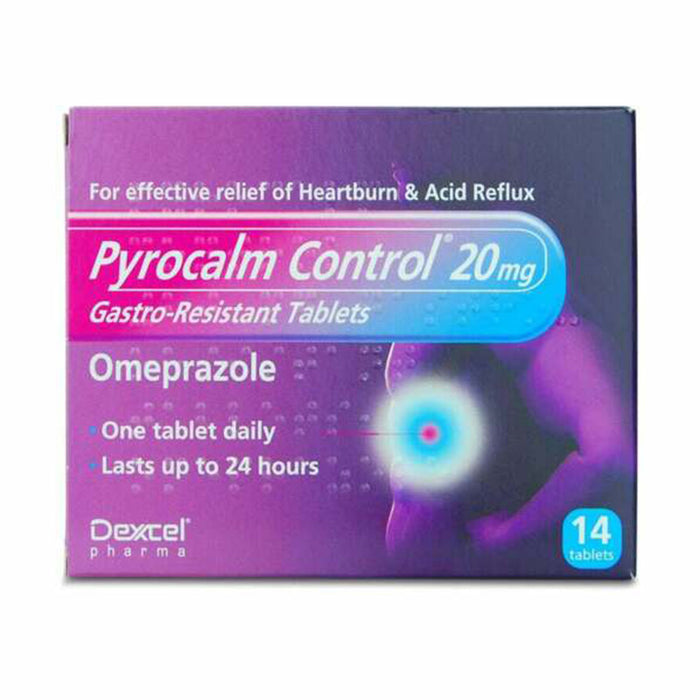 Pyrocalm Control Omeprazole 20mg 14 Tablets | Pharmacy Prime